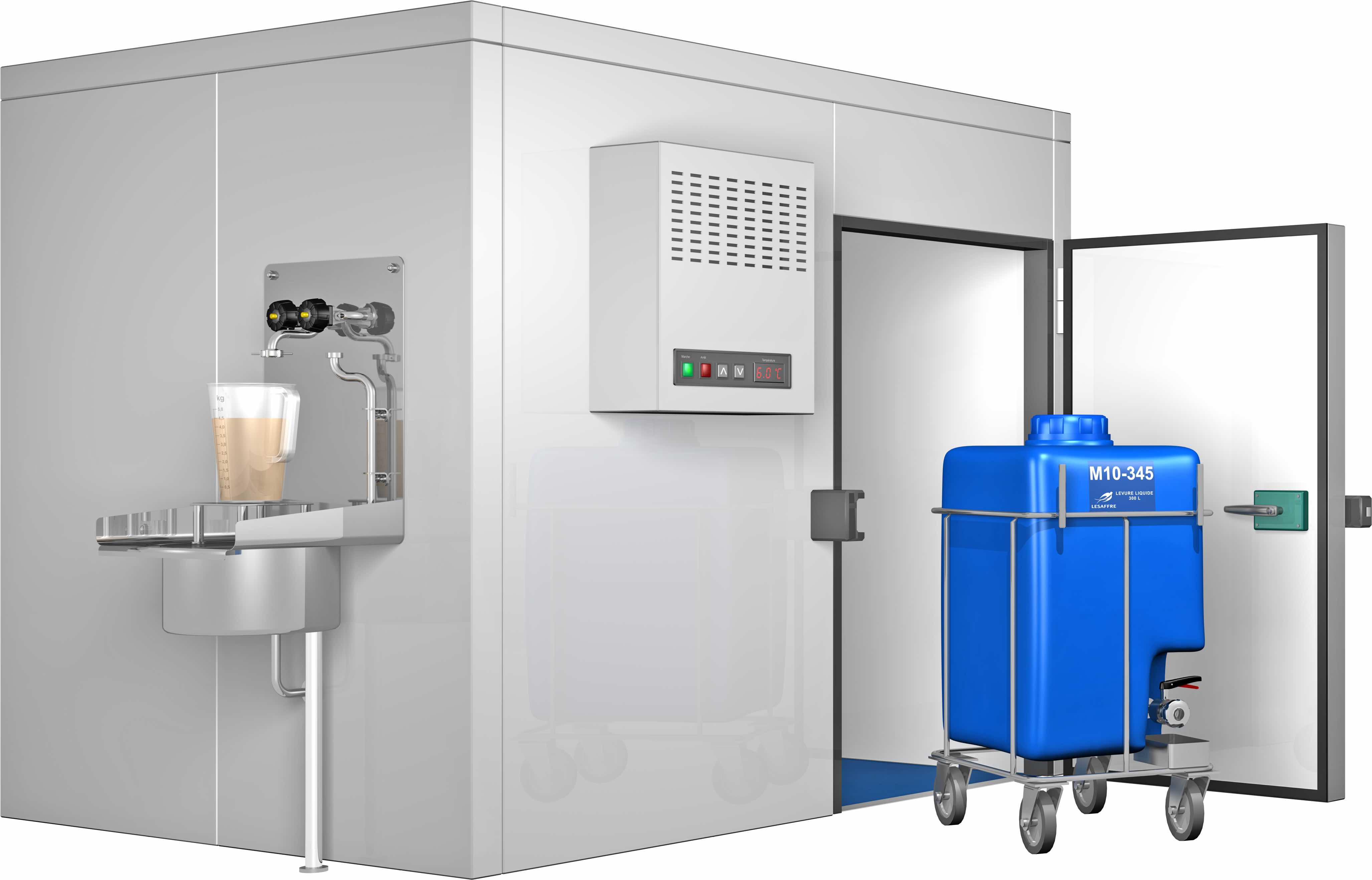 Rolcontainer gist afgestemd voor middelgrote bakkerij | Algist Bruggeman